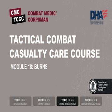 module-18-burns. From the tccc training in bahrain | PDF