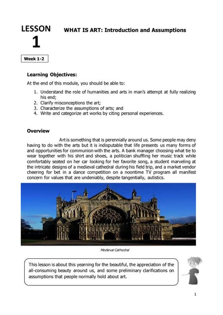 What is Art: Introduction and Assumptions | PPTX