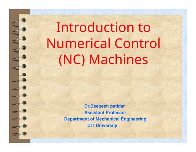 NC, CNC & DNC Machine | PPTX