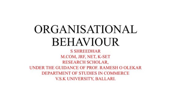HISTORICAL BACKGROUND OF ORGANIZATIONAL BEHAVIOUR | DOCX | Business ...