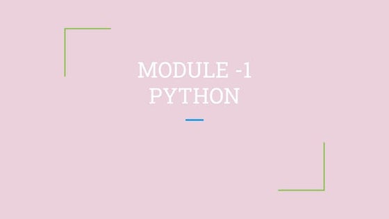 Variables in python | PPT