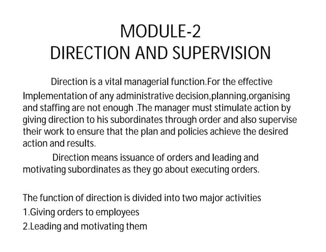 Unit 6 directing | PPTX