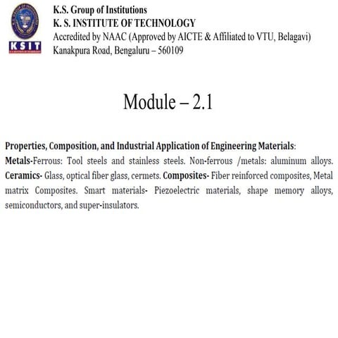 Module - 2.1 mechanical 1st year | PPT