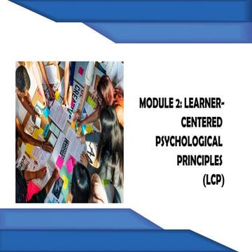 Learner - Centered Psychological Principles (LCP) | PPTX