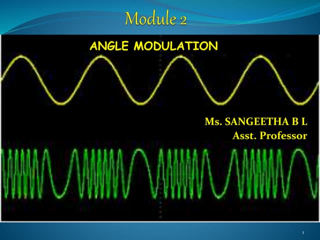 Angle Modulation Ppt