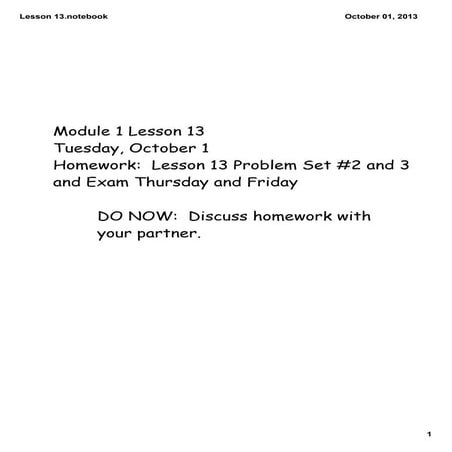 Module 1 lesson 13 | PDF