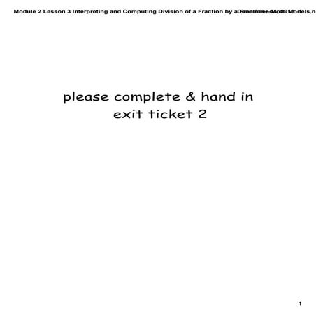 Module 2 lesson 3 class notes | PDF