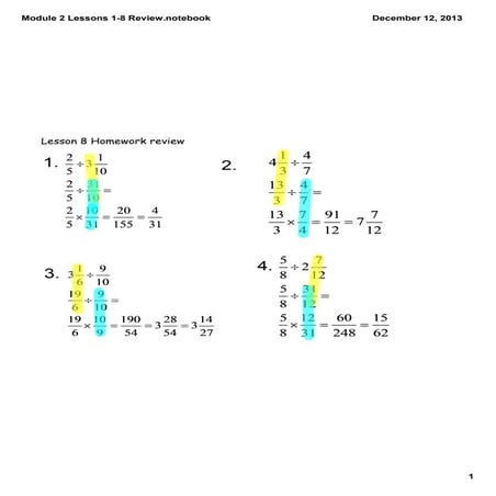 Module 2 lessons 1 8 review answer key | PDF