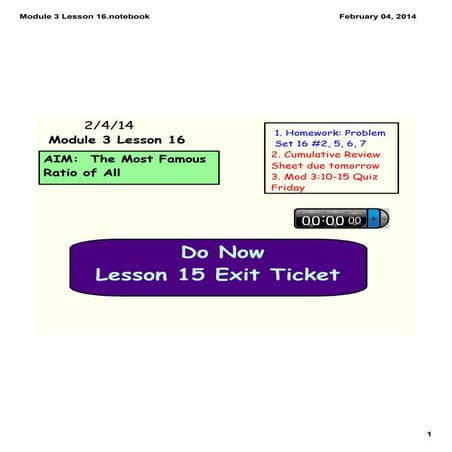 Module 3 lesson 16 | PDF
