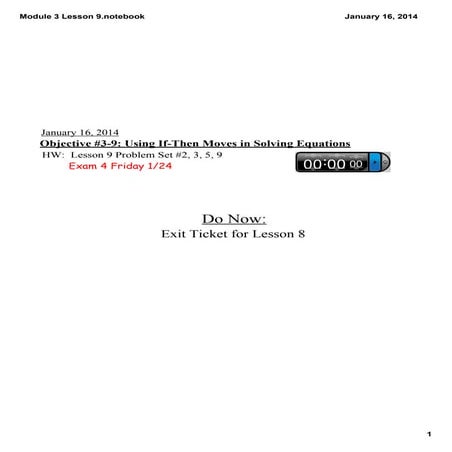 Module 3 lesson 9 | PDF