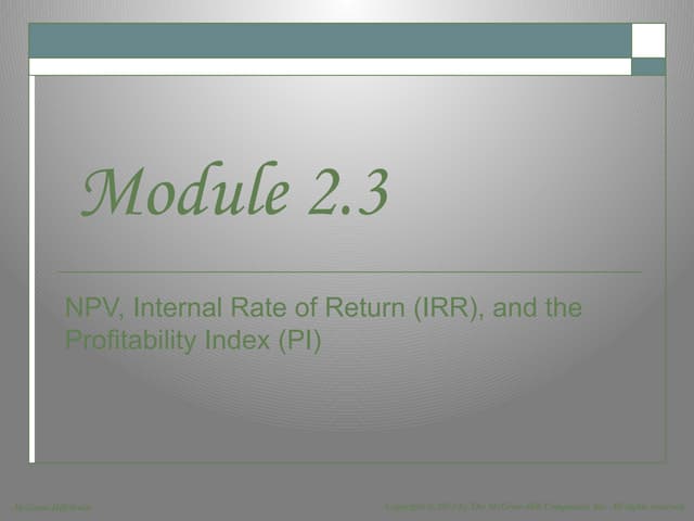 Internal rate of return | PDF