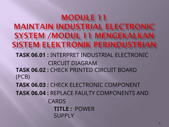 Jenis-jenis Papan Suis Utama ( Main Switch Board) | PPTX