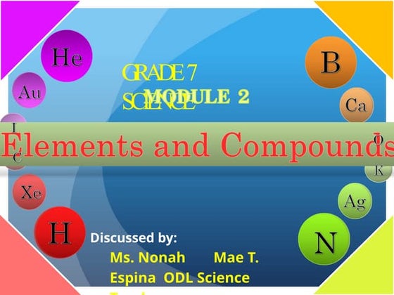 SCIENCE7: Elements and Compounds | PPTX | Chemistry | Science