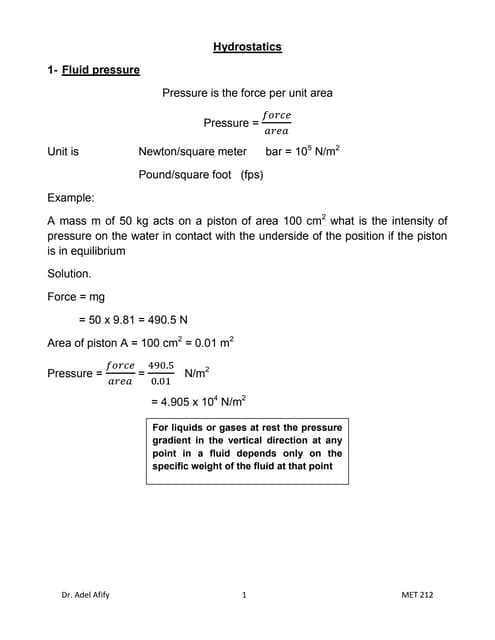 Basics of hydraulics | PPT