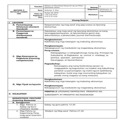 ESP 9 Module 2 (Session 1) | DOCX