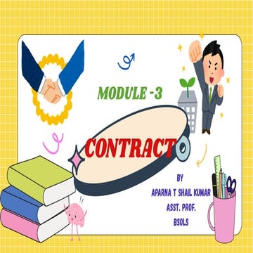 LAW OF CONTRACT ( 5 YEAR LLB & UNITARY LLB)- MODULE-3 - LEARN THROUGH ...