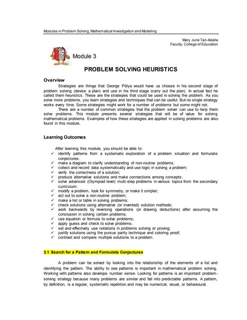 Mathematical Investigation and Modelling | PPTX