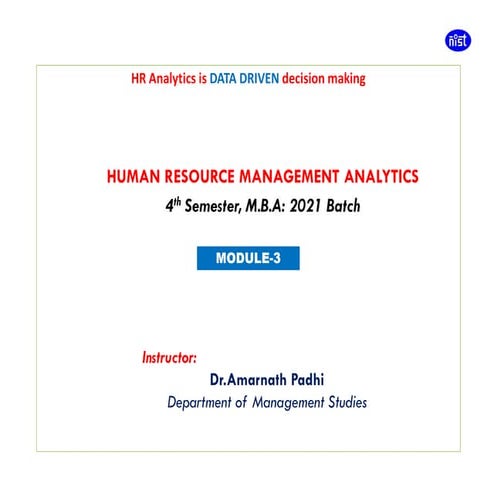 HUMAN RESOURCE MANAGEMENT ANALYTICS MODULE 3 | PDF
