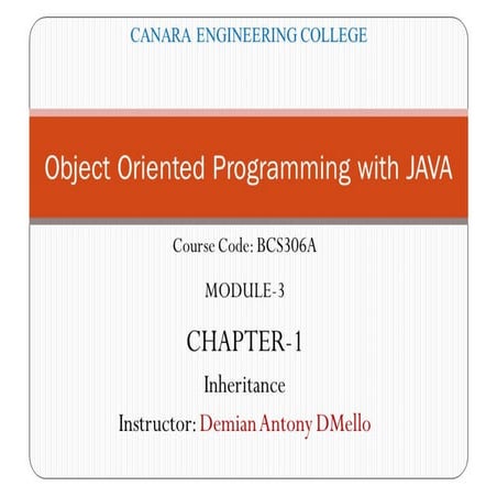 Inheritance In Java Ppt