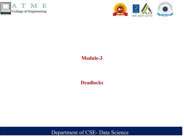 Module 3 Deadlockspptx Bcs303 Operating System Pptx Operating Systems Computer Software