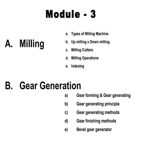 Milling and gear generation | PPT