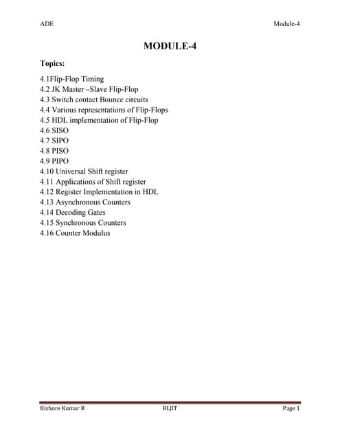 Synchronous Loadable Up and Down Counter | PPT