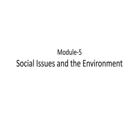 social issues and the Environment | PPTX