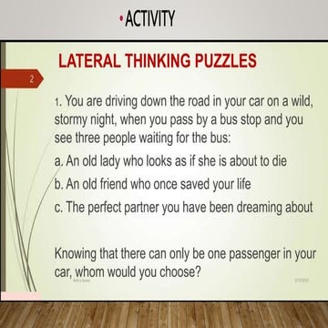 Lateral thinking puzzleszzzzzzzzzzzzzzzzz | PPT
