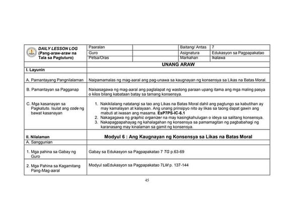EsP-7 Q2-week3 lesson Exemplar EsP-7 Q2-week3 lesson Exemplar | DOCX