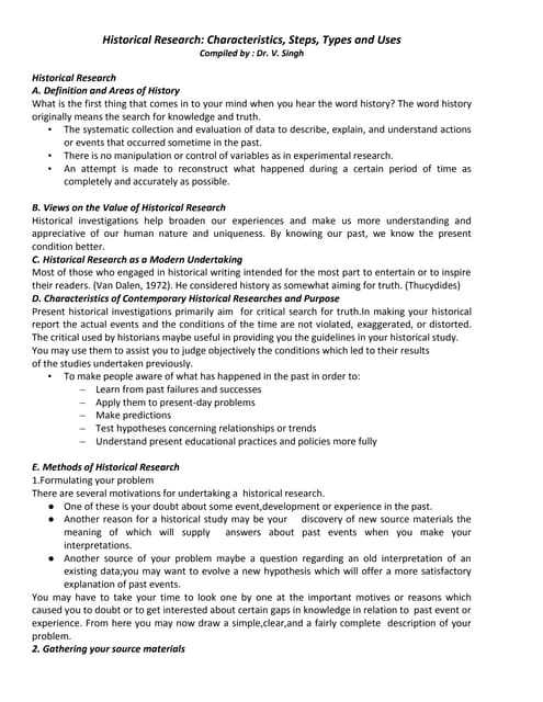Methods of research -Historical research | PPTX | Science