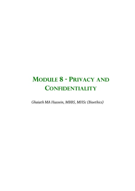 Confidentiality | PPT