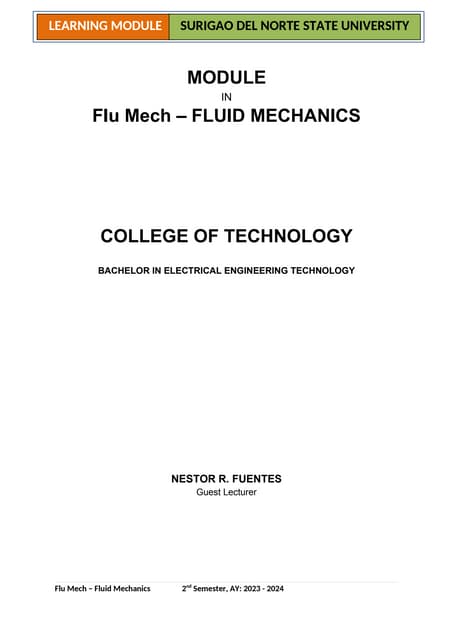 Applications Of Fluid Mechanics In Different Engineering Fields | PDF | Physics | Science