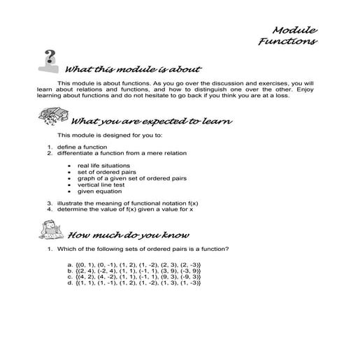 Module functions | PDF