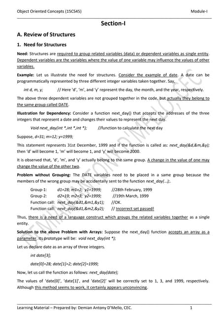 Java Vtu Object Oriented Concepts 18cs45 Module I Pdf