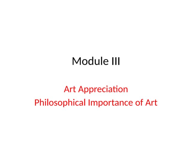Functions and Philosophical Perspectives on Art | PPTX