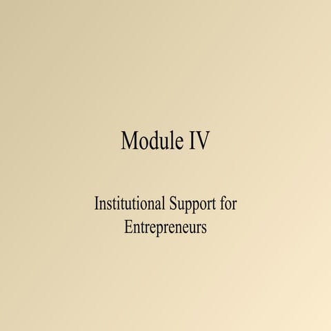 Institutional Aid provided for Entrepreneurs | PPT