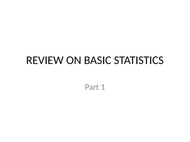 PRESENTATION OF STATISTICAL DATA | PPTX