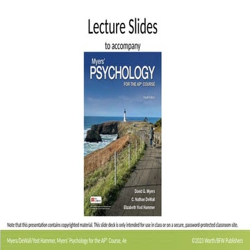 Module 0.5 Myer's Psychology for the AP Exam | PPTX