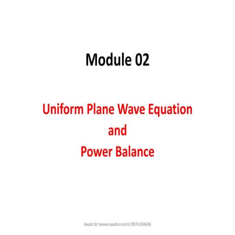 Uniform plane wave equation | PDF