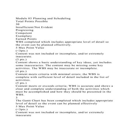 Module 03 Planning and SchedulingTotal Points Possible30Insu.docx