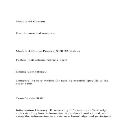 Module 04 ContentUse the attached templateM.docx