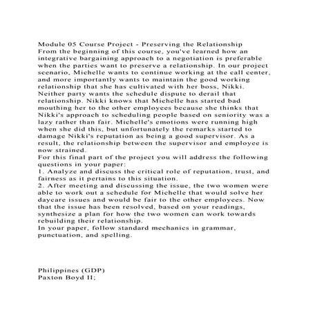 Module 05 Course Project - Preserving the RelationshipFrom the b.docx