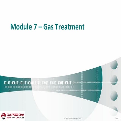 Surface Facilities -Module 7 Gas Treatment | PDF