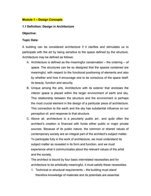 Lecture 2 - Organization of form and space | PDF