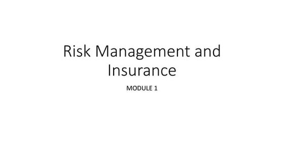 Introduction to risk management | PPT | Business Accounting & Finance ...