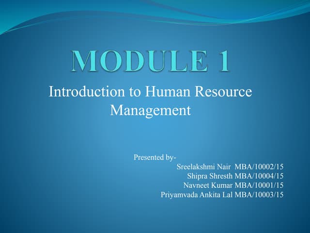 History of HRM | PPT