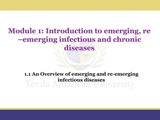 Emerging and re-emerging diseases | PPTX | Infectious Diseases ...
