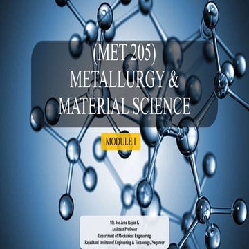MET 205 METALLURGY & MATERIAL SCIENCE | PPTX