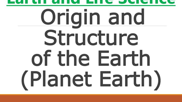 Module 1 Origin and Structure of the Earth Planet Earth.pptx