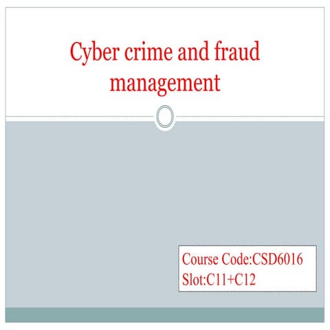 Cyber crime | PPTX
